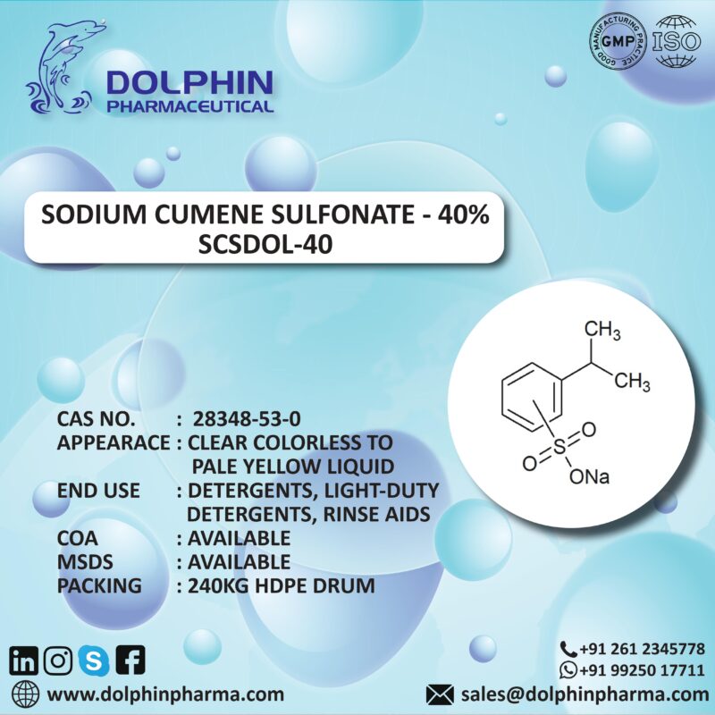 SCSDOL-40 (SODIUM CUMENE SULPHONATE-40%) – Leading Pharmaceutical Drugs ...